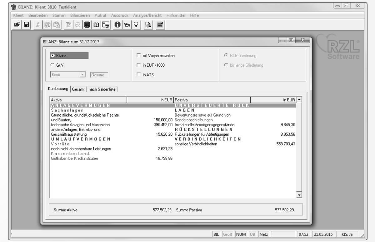 RZL Bilanzierung - RZL Software GmbH