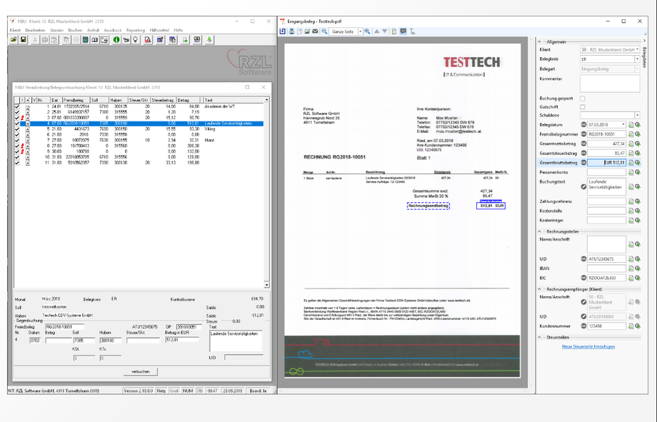 FIBU/EA-Modul: Belegverarbeitung für Unternehmen - RZL Software - RZL ...