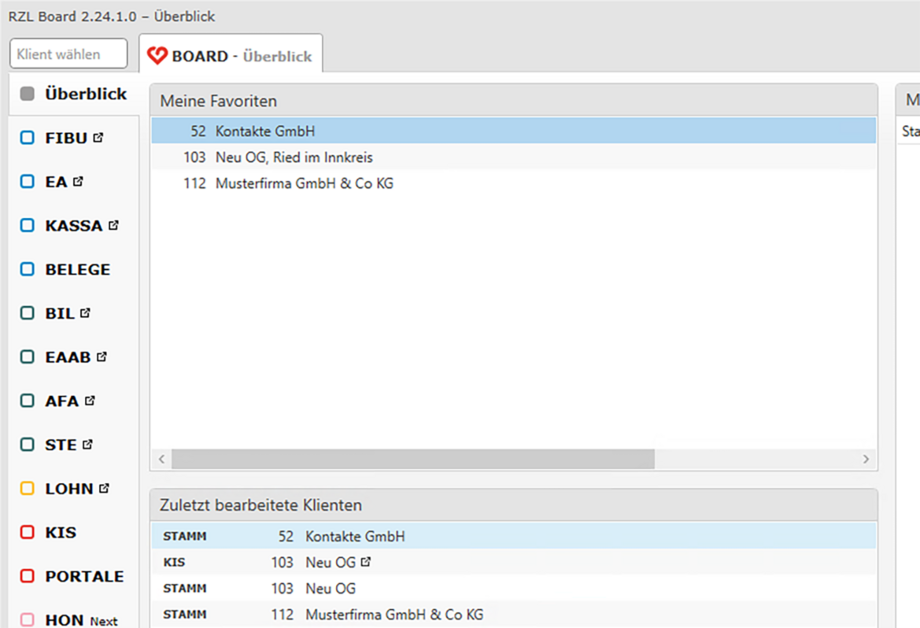 Stammdatenmanagement Software: RZL Board - RZL Software GmbH
