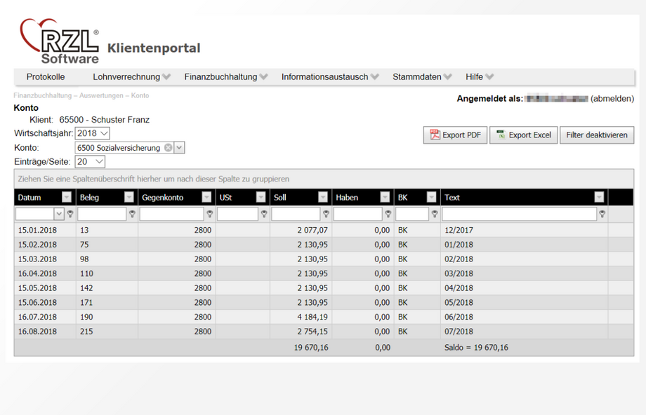 Klientenportal: Programm für die Kanzlei-Kommunikation - RZL Software GmbH