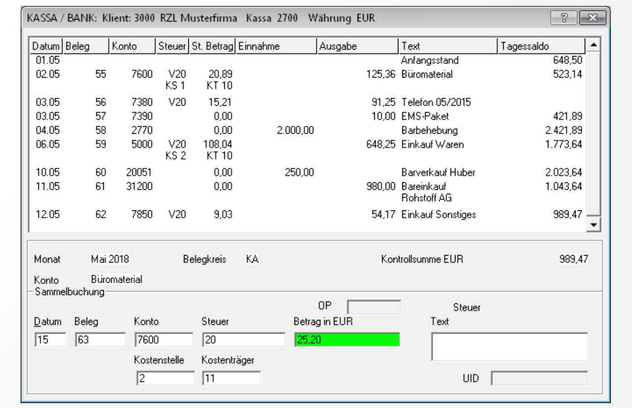 Kassenbuch Software & Programm für Steuerberater - RZL Software GmbH